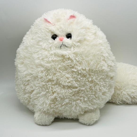 Winsterch | Toys | Winsterch White Fat Cat Plush Toy Soft Furry Fluffy ...